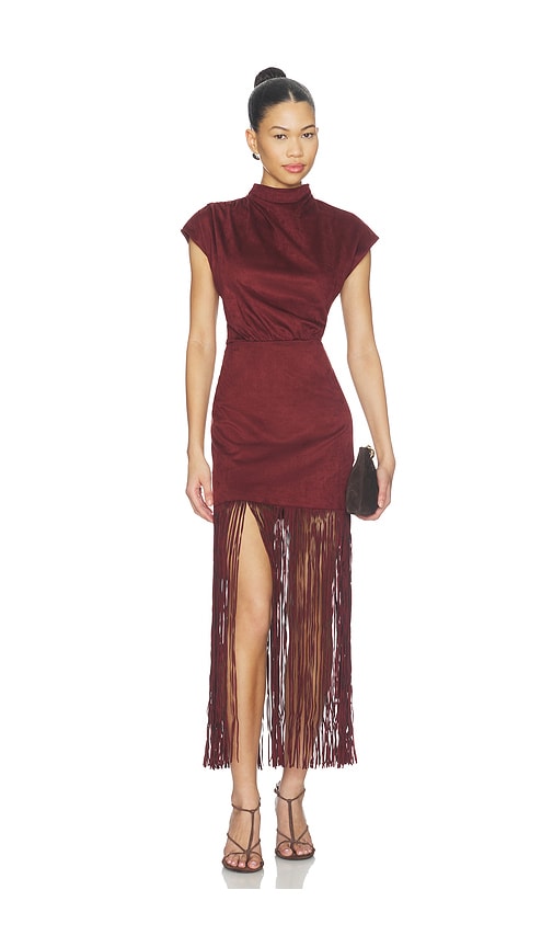 SAYLOR SAYLOR Astelle Suede Fringe Dress